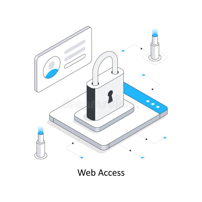 Web Access Isometric Stock Illustration. EPS File Stock Vector ...