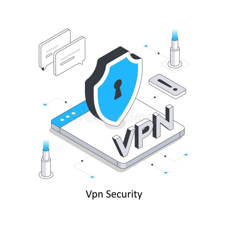 VPN Security Isometric Stock Illustration. EPS File Stock Vector ...