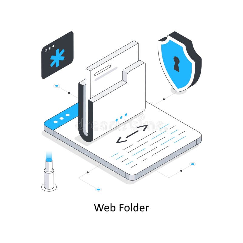 Web Folder Isometric Stock Illustration. EPS File Stock Vector ...