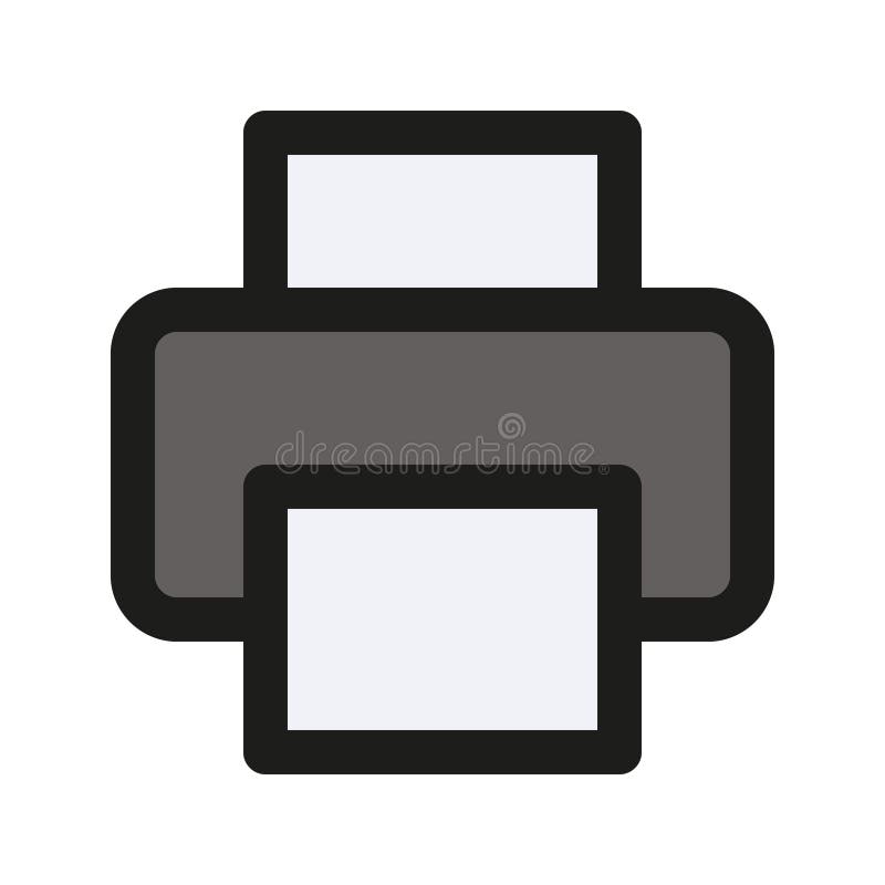 Printer Filled Line Style Icon Stock Vector - Illustration of object ...