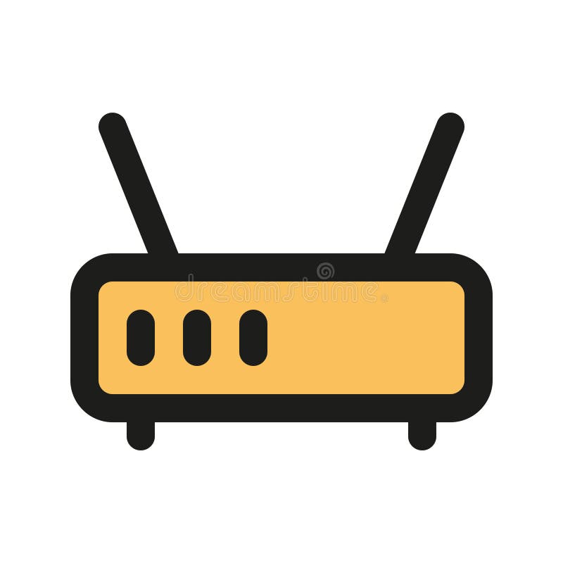 Router Filled Line Style Icon Stock Vector - Illustration of sign ...