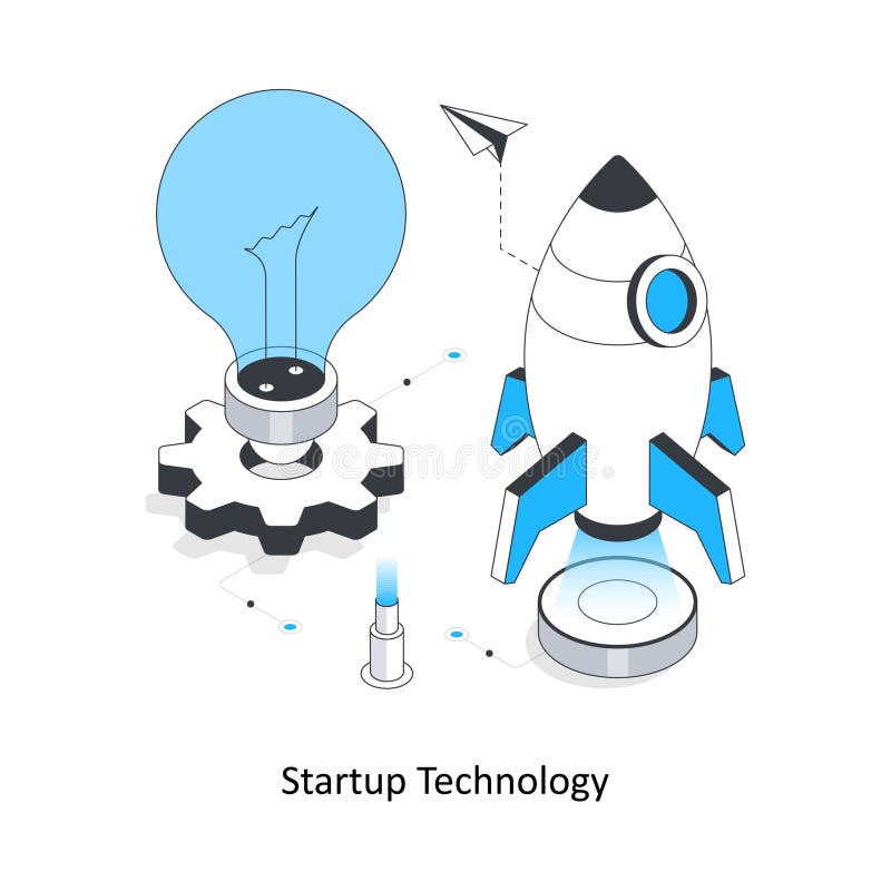 Startup Technology Isometric Stock Illustration. EPS File Stock Vector - Illustration of startup ...