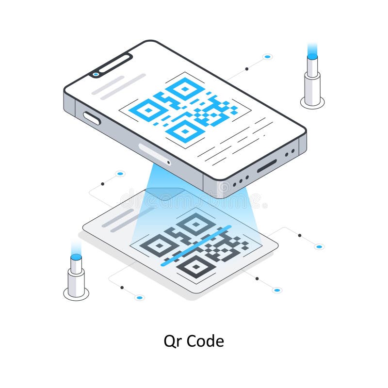 QR Code Isometric Stock Illustration. EPS File Stock Vector ...