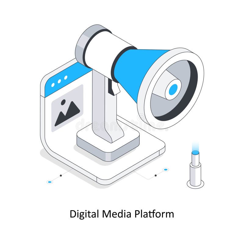 Digital Media Platform Isometric Stock Illustration. EPS File Stock ...