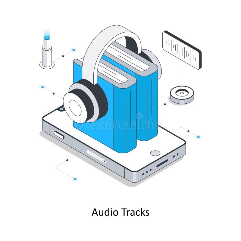 Audio Tracks Isometric Stock Illustration. EPS File Stock Vector ...
