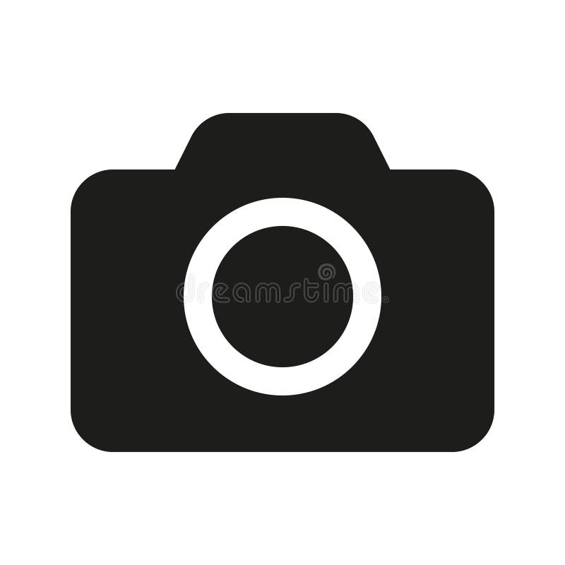 Camera Solid Style Icon stock vector. Illustration of button - 303333178