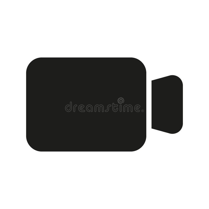 Video Camera Solid Style Icon Stock Vector - Illustration of video ...