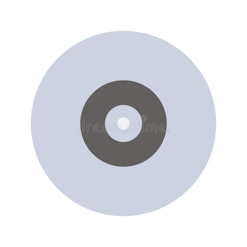 Compact Disc Flat Style Icon Stock Vector - Illustration of icon, video ...