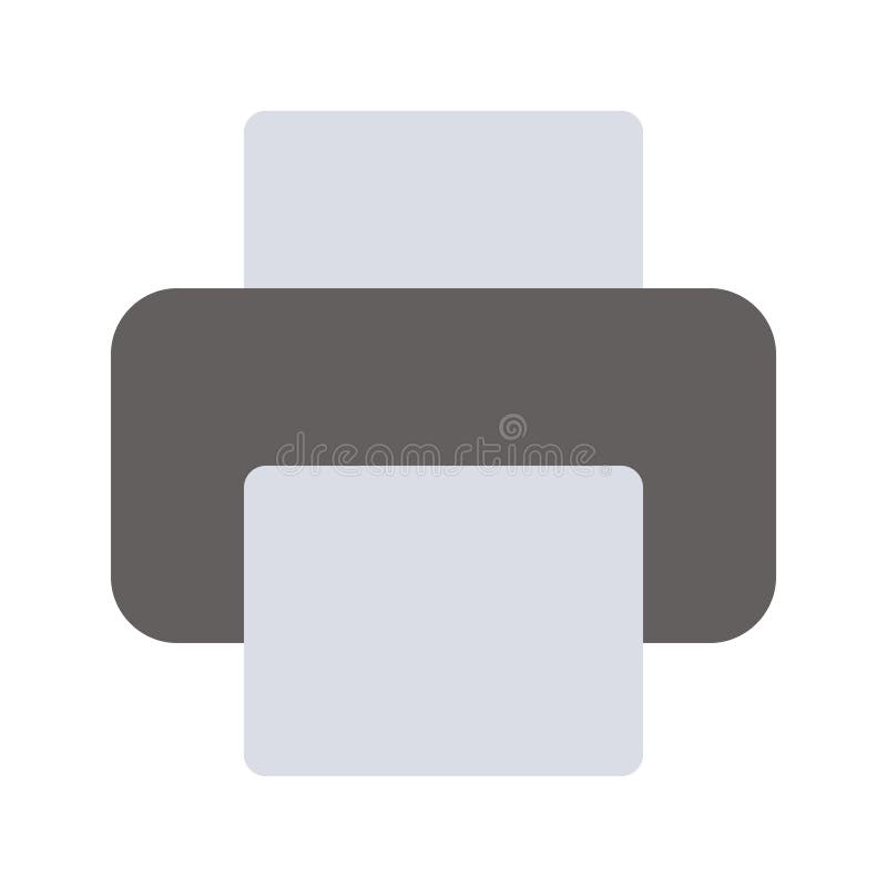 Printer Flat Style Icon stock vector. Illustration of machine - 303576342