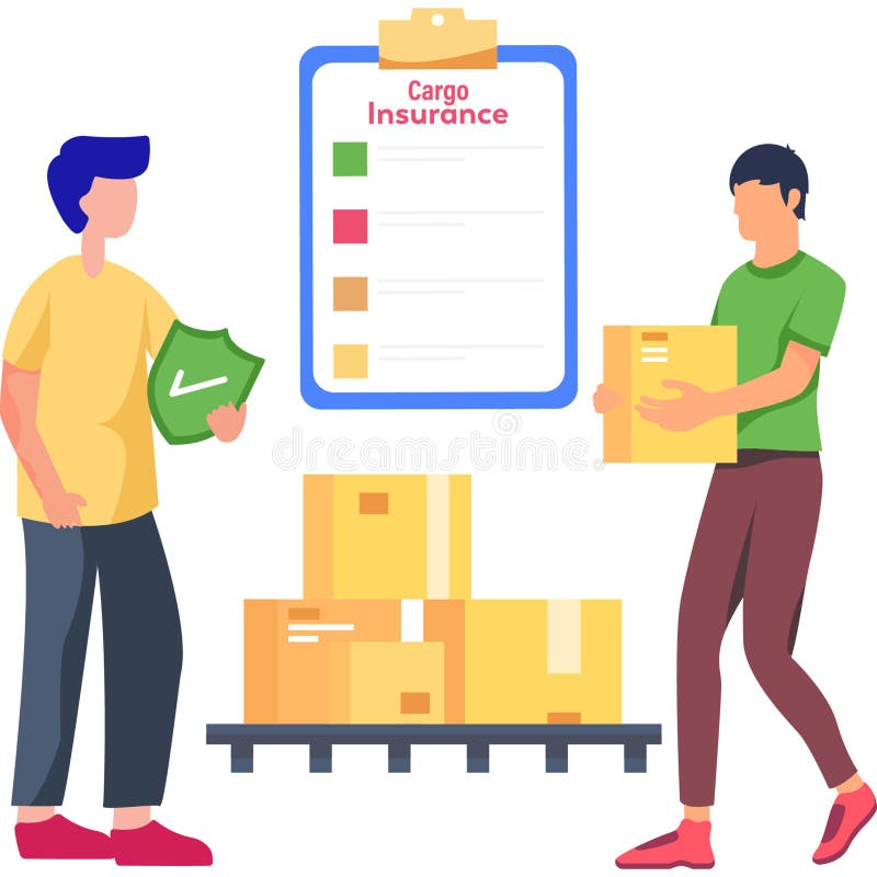 Cargo Insurance Illustration Which Can Easily Edit and Modify Stock ...