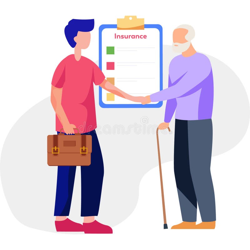 Pension Insurance Illustration Which Can Easily Edit and Modify Stock ...