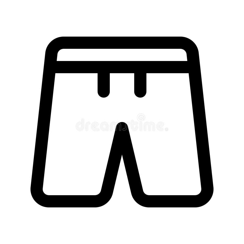 Shorts Outline Style Icon stock vector. Illustration of graphic - 304398374