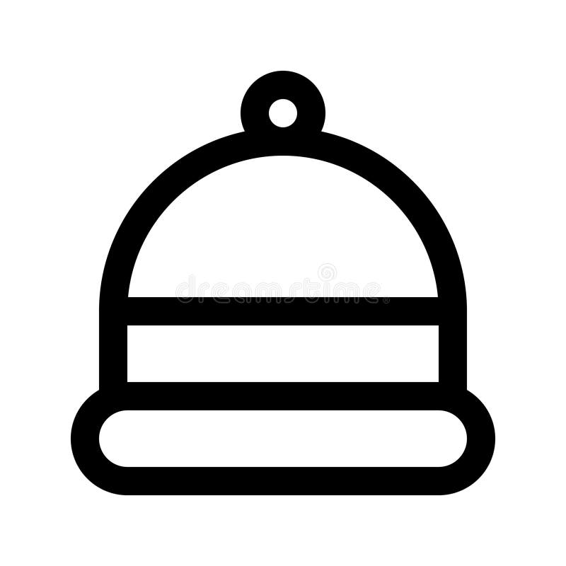 Winter Hat Outline Style Icon Stock Vector - Illustration of vector ...