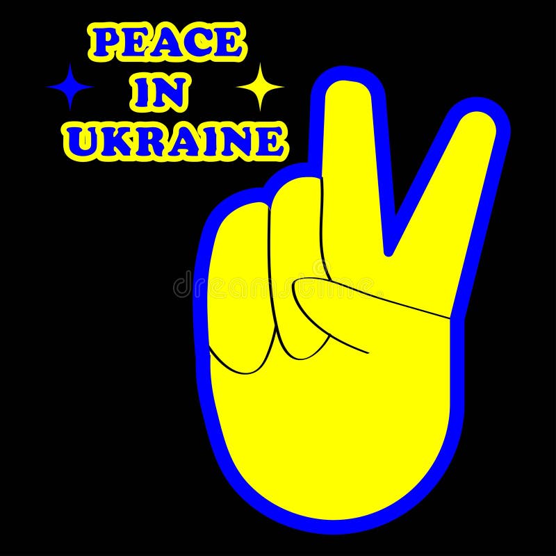 Sticker PEACE in Ukraine. Retro Style, Vector,flat Illustration. Stock ...