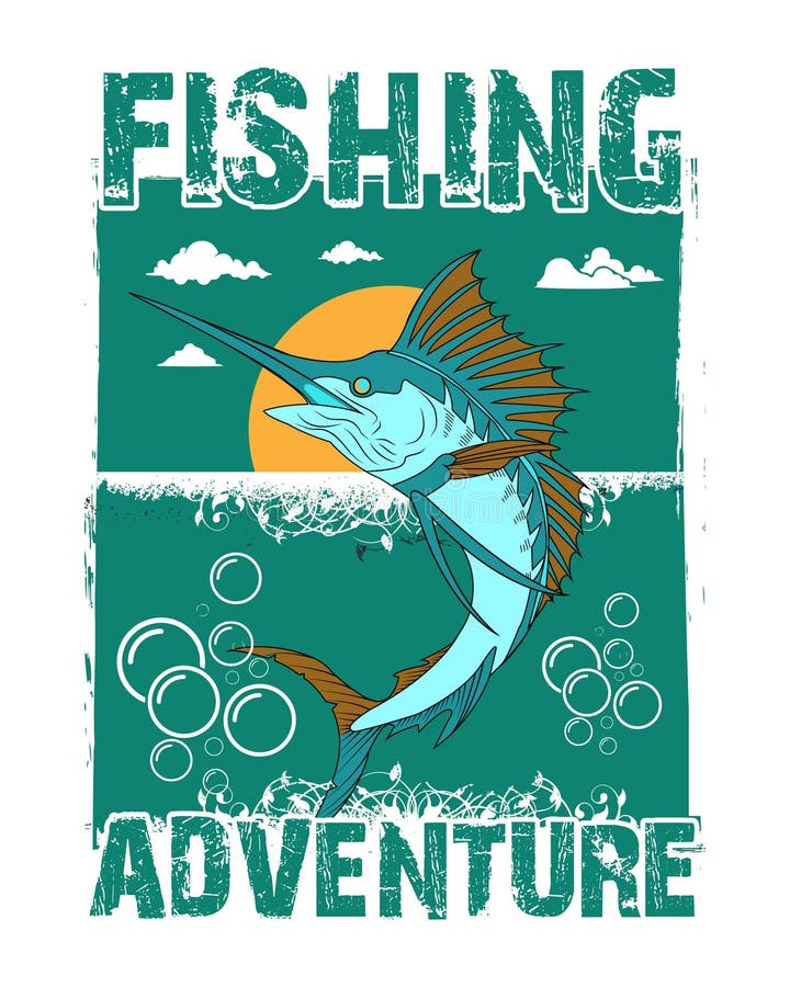 Fishing T-shirt Design, Vector Shirt Design Vintage and Retro Style Tee ...