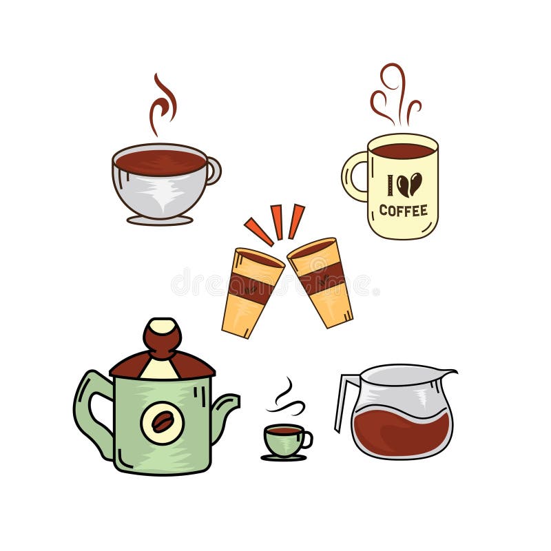 Set of coffee element stock vector. Illustration of closeup - 306117734