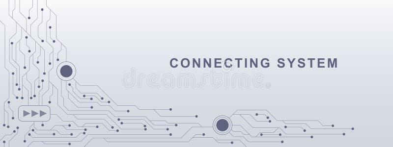 Connecting System with Electronic Circuit Board Texture. Stock Vector ...
