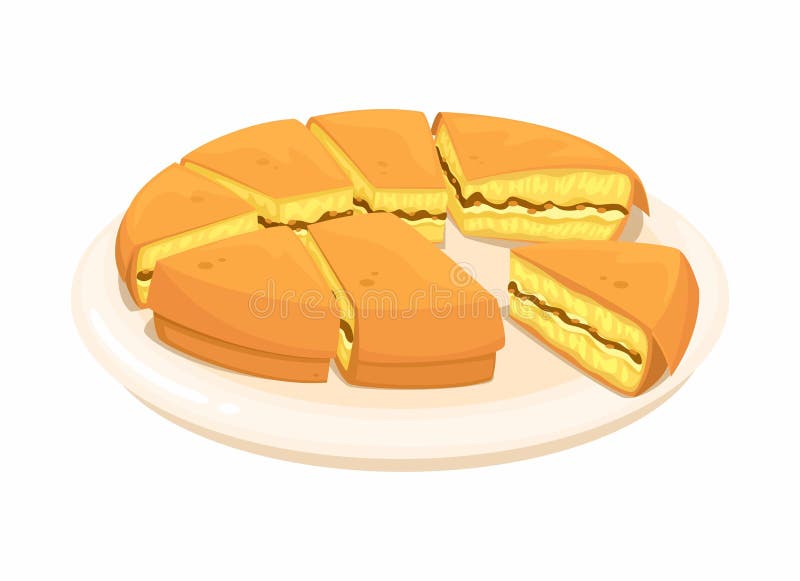 Martabak Indonesian Pancake Street Food Cartoon Illustration Vector ...