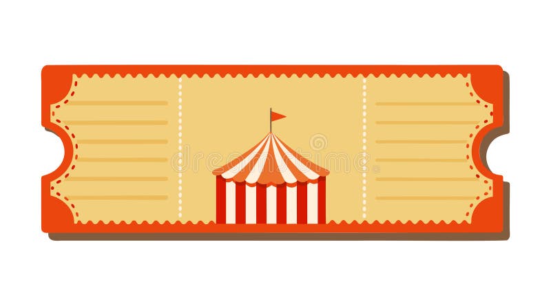 Blank Circus Ticket Design, Vector Illustration Stock Vector ...