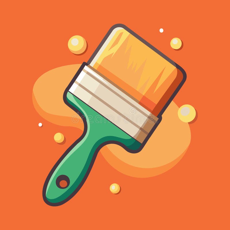 Paintbrush Icon. Flat Illustration of Paint Brush Icon for Web Design ...