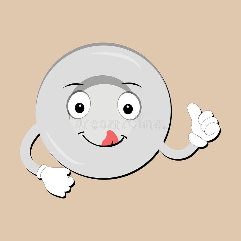 Plate Cartoon Character, with Different Expressions, Happy Mood, Sad ...