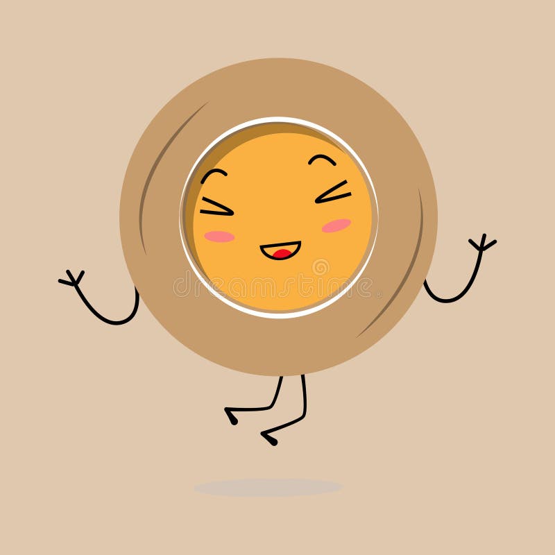 Plate Cartoon Character, with Different Expressions, Happy Mood, Sad ...