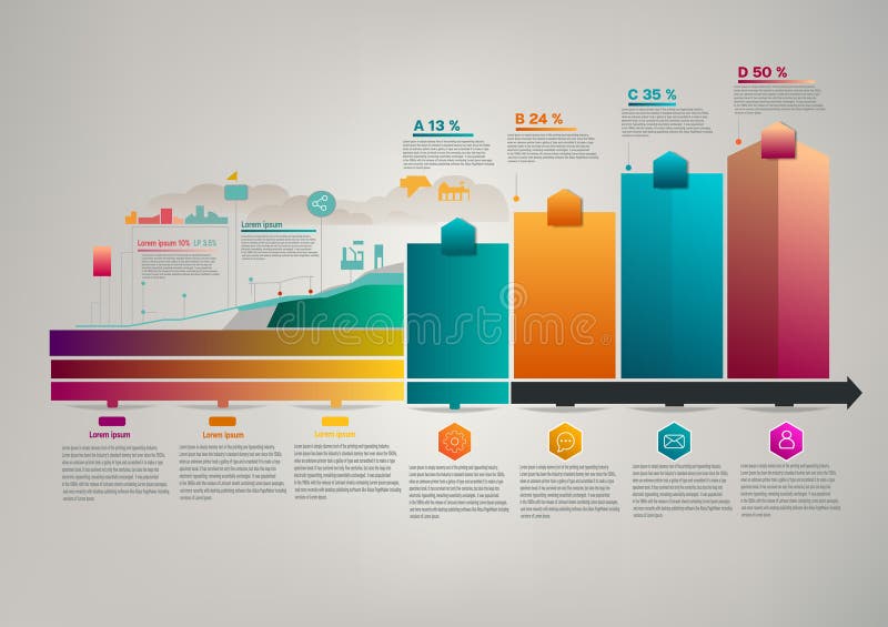 Infographics Charts.elements Vector Investment Progress Icon Set Stock ...