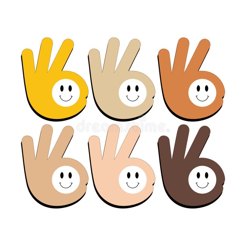 Hand with Fingers Splayed Gesture Icon. Raised Hand Emoji Stock Vector ...