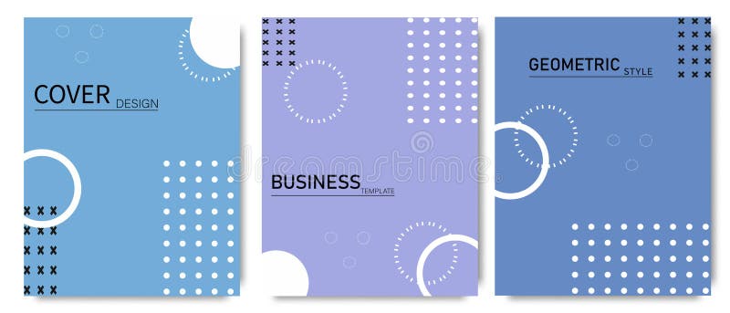 Set of Minimal and Trendy Geometric Cover Designs. Stock Vector ...