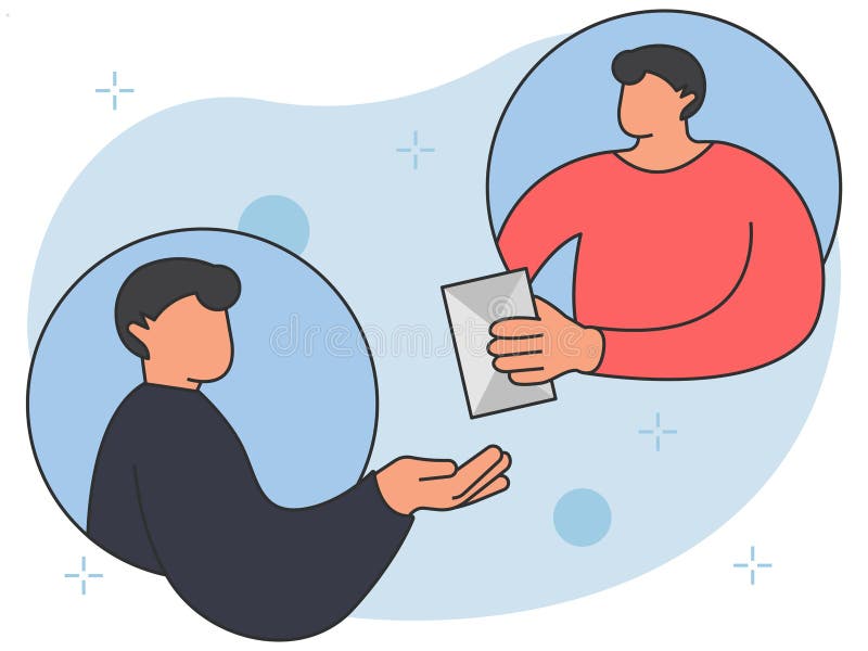 Professional Envelope Sharing Partner Stock Vector - Illustration of ...