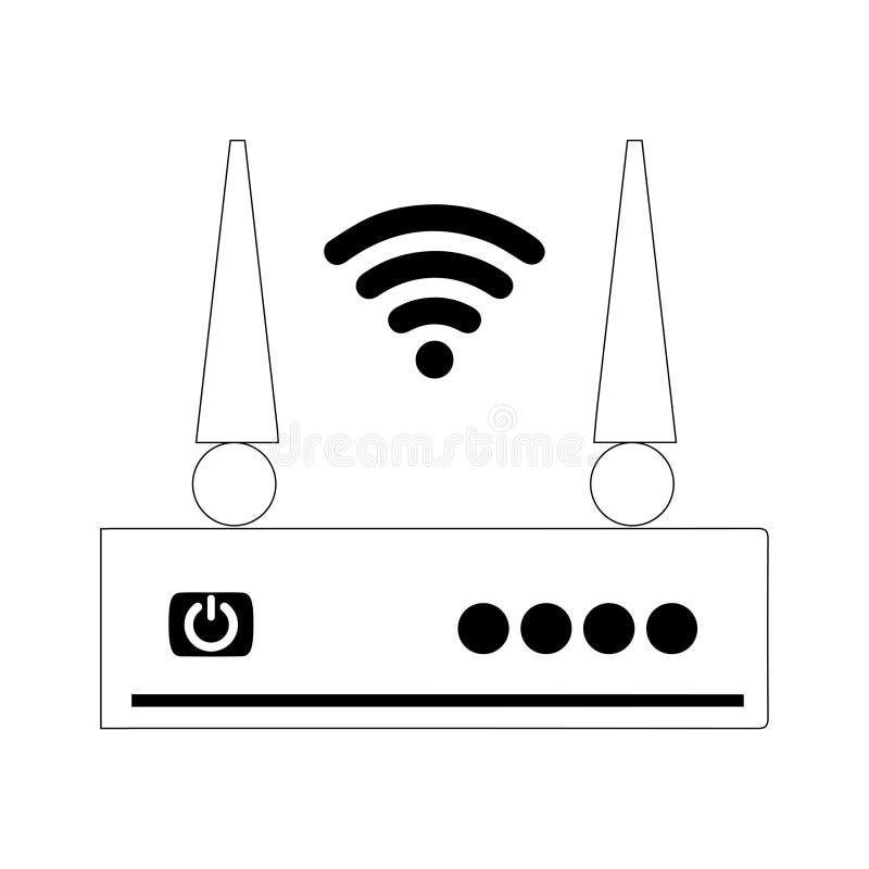 Wifi Signal Icon Symbols and an Internet Connection, that Enable Remote ...