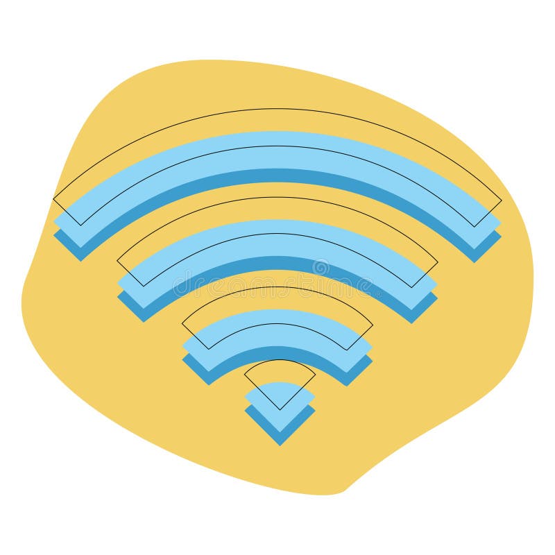 Wifi Internet Icon in Comic Style, Wifi Router Icon Cartoon Vector ...