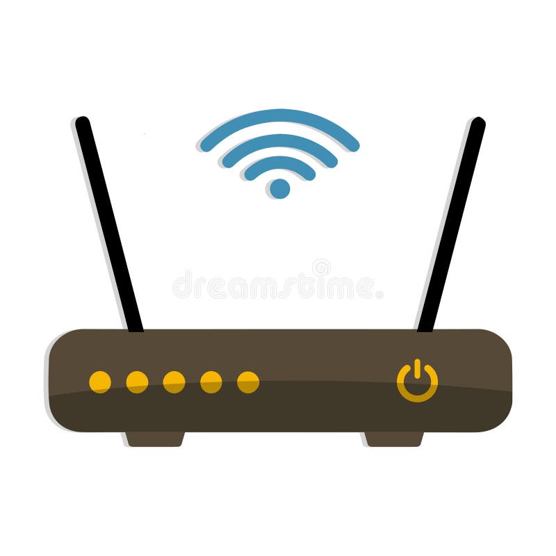 Wifi Internet Icon in Comic Style, Wifi Router Icon Cartoon Vector ...
