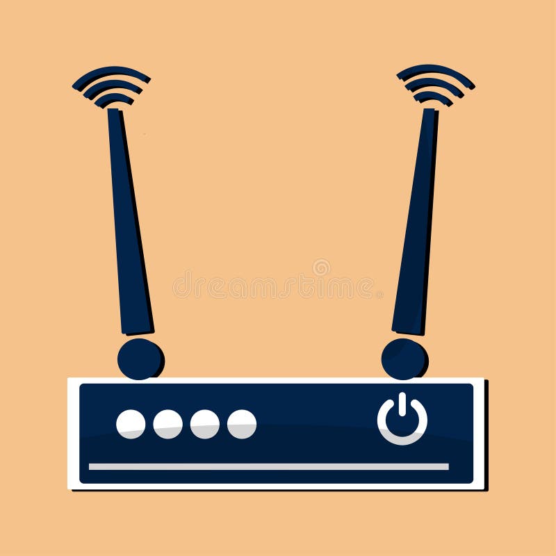 Wifi Internet Icon in Comic Style, Wifi Router Icon Cartoon Vector ...