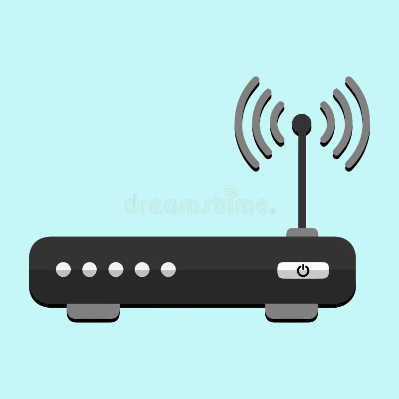 Wifi Internet Icon in Comic Style, Wifi Router Icon Cartoon Vector ...