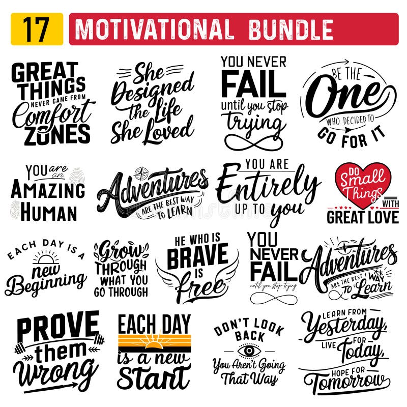 Inspirational SVG Quote Collection - Empowering and Positive Word Art ...
