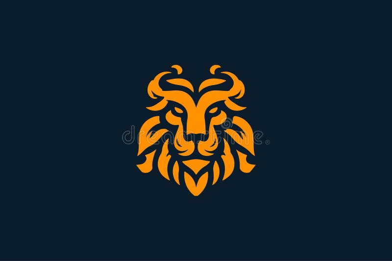 Illustration Head Lion Logo, Royal Head Lion Logo Stock Illustration ...