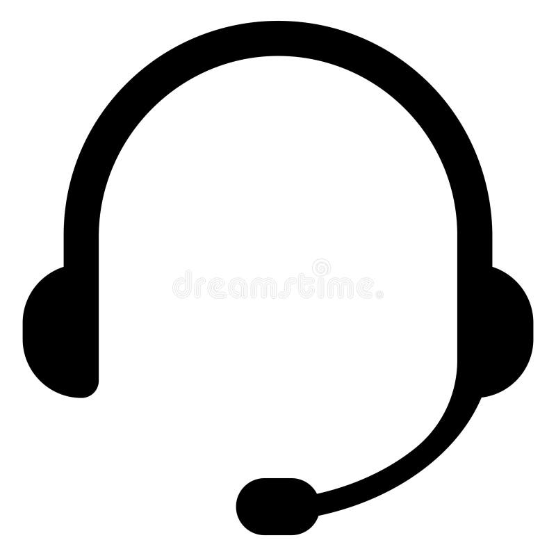 Headphone for Support or Service. Call Center Sign Symbol. Customer ...