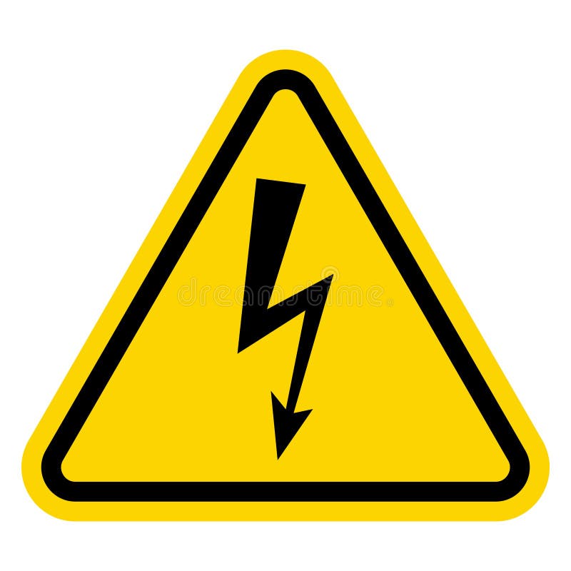 High Voltage Warning Sign. Dangerous Electrical Voltage Icon. Danger ...