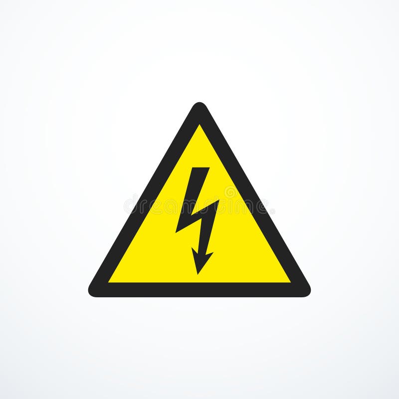 High Voltage Warning Sign. Vector Illustration Stock Vector ...