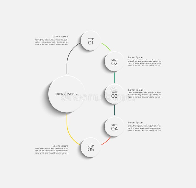 Business Infographic Flat Design Stock Vector - Illustration of path ...