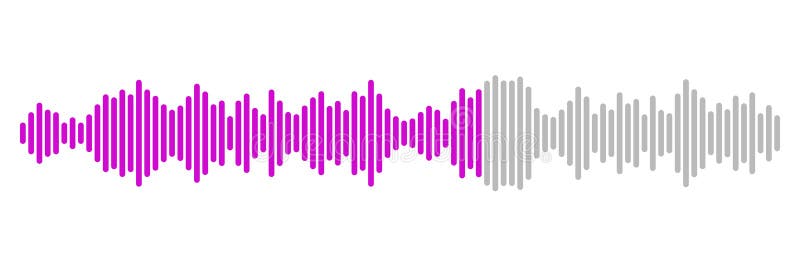 Audio Play Bar Icon. Music Symbols with Voice Messages, Radio Sounds ...