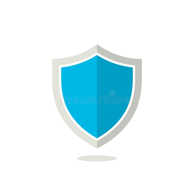 Blue Shield Icon. Vector Illustration Stock Vector - Illustration of ...