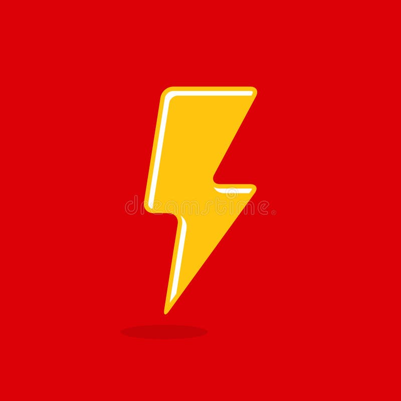 Electric Lighting Bolt Icon. Vector Illustration Stock Vector ...