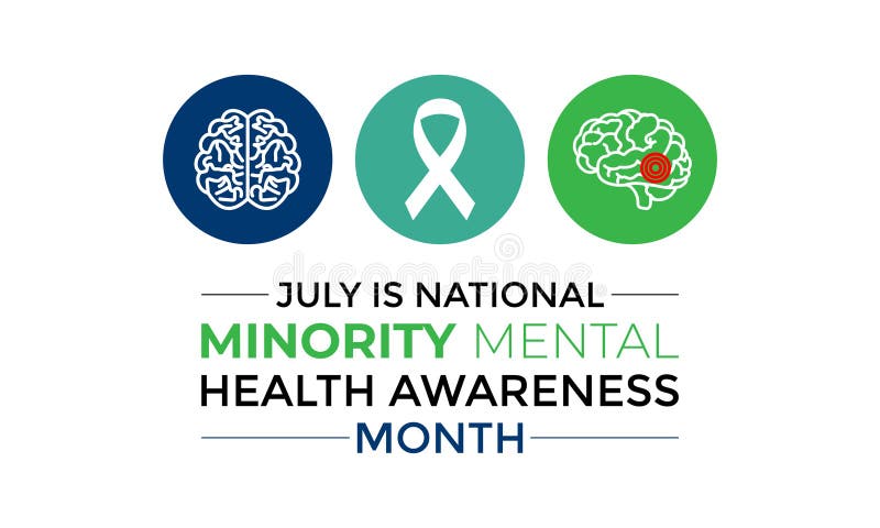 Minority Mental Health Awareness Month. Banner, Poster, Card and ...