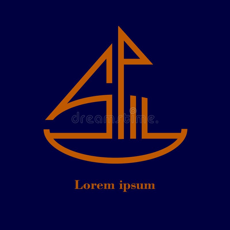 Text sail design logo stock illustration. Illustration of graphics ...