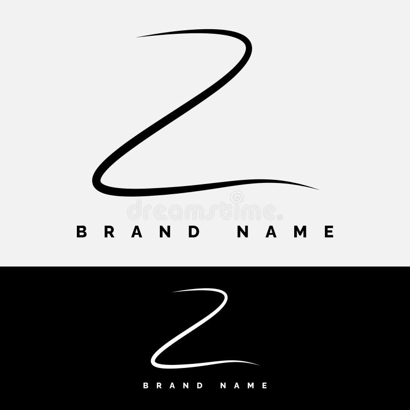 Letter Z Signature Logo - Initial Alphabet for Z - Handwritten Z Logo ...