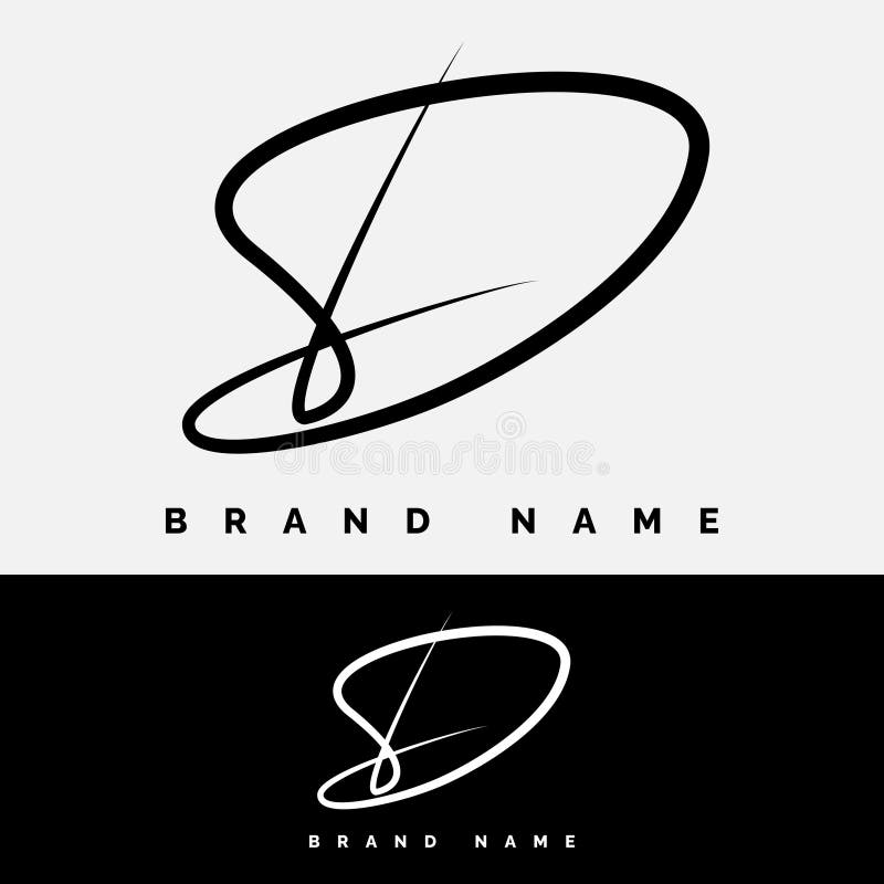 Letter D Signature Logo - Initial Alphabet for D - Handwritten D Logo ...