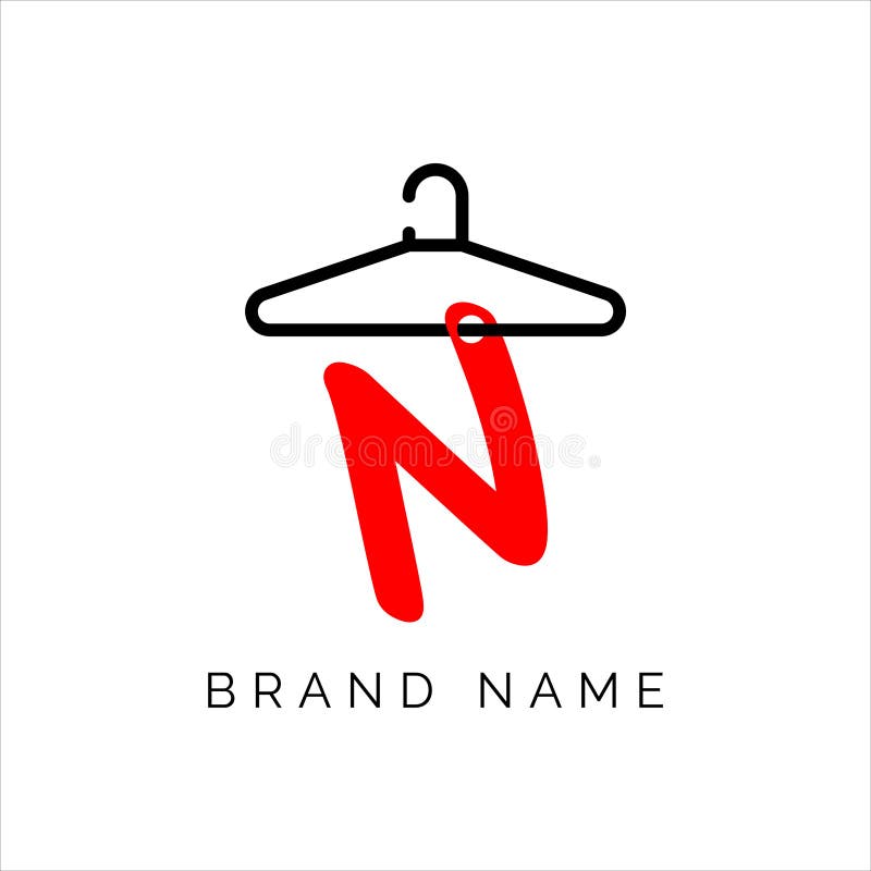 Letter N Fashion Logo, Hanging Letter N Vector Icon, Boutique Logo ...
