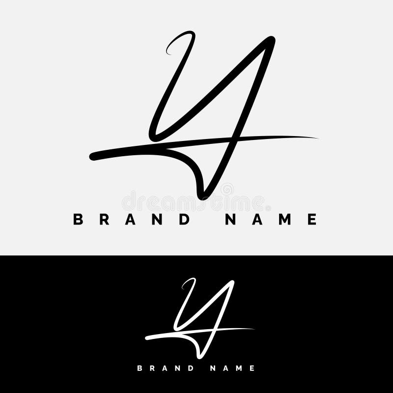 Letter Y Signature Logo - Initial Alphabet for Y - Handwritten Y Logo ...